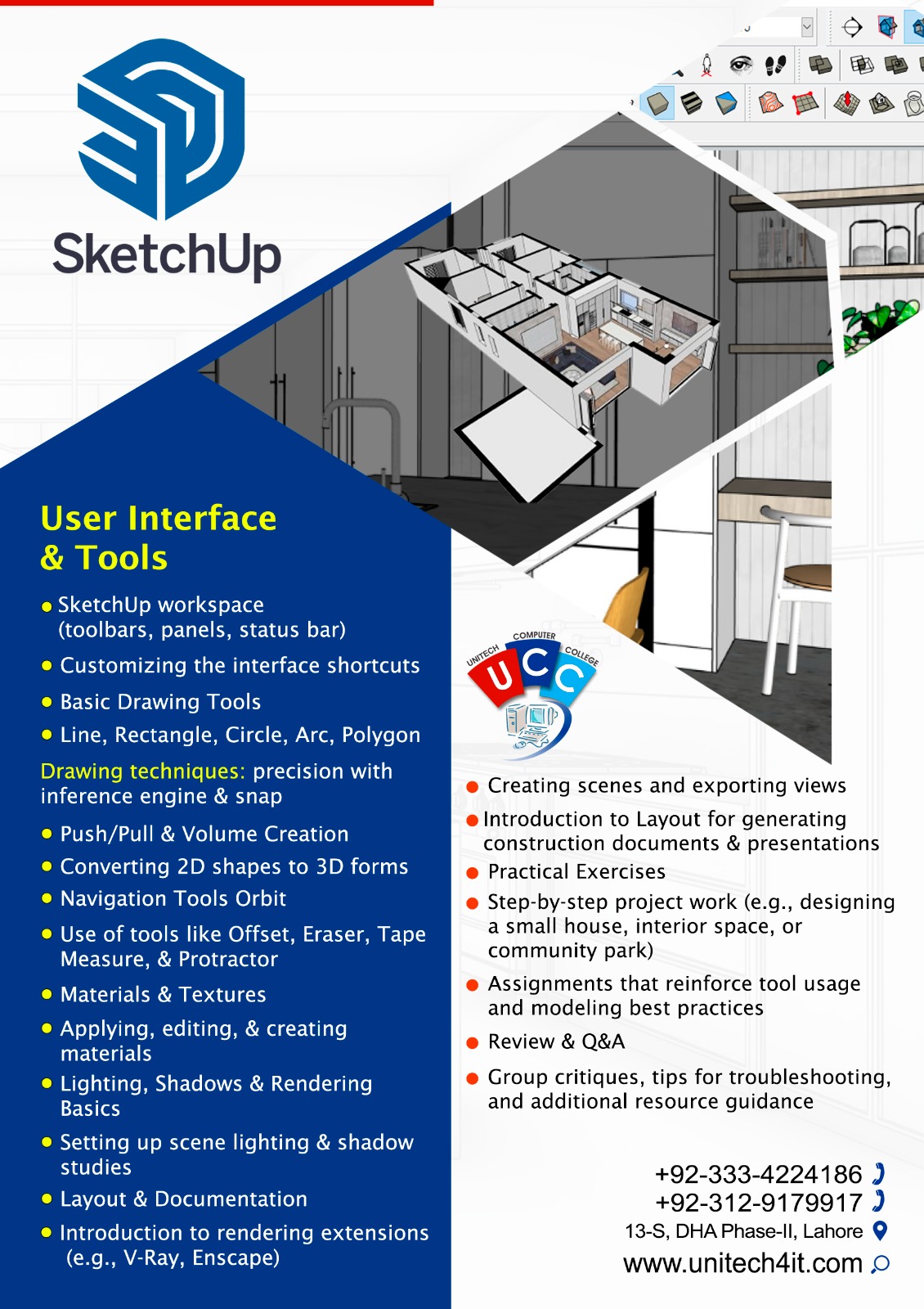 Sketchup Training Course in Lahore | UNITECH College of IT for all ...
